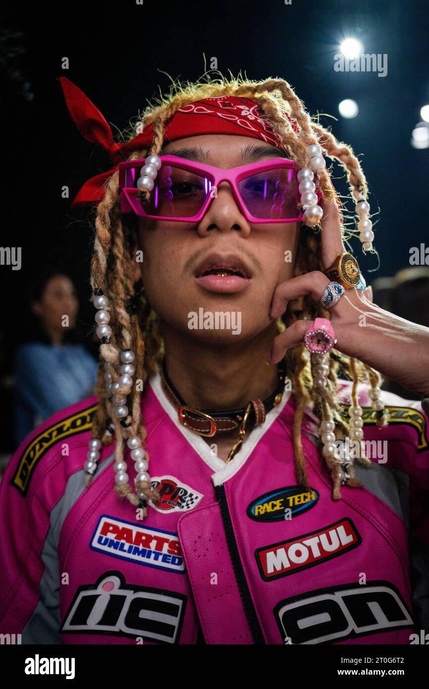 Thailand. 06th Oct, 2023. Thai rapper GUNNER NETWORK attends the KLOSET ...