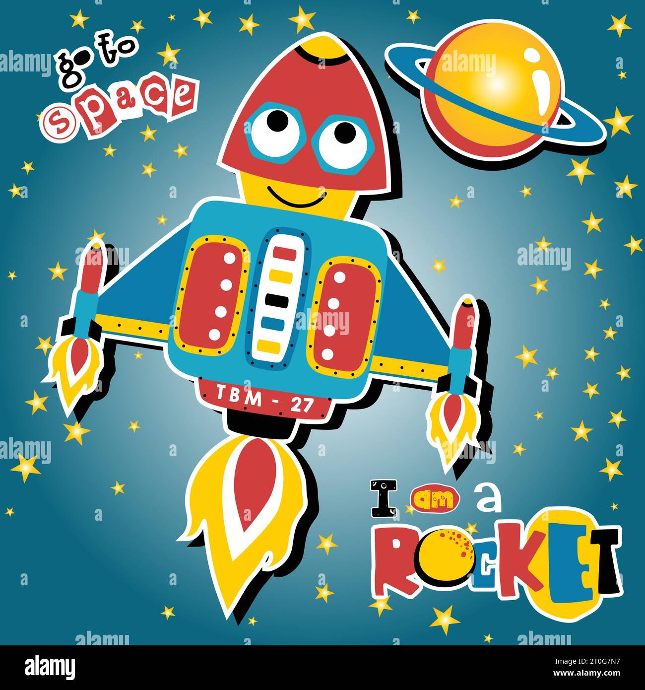 Cartoon illustration funny alien spaceship hi-res stock photography and ...