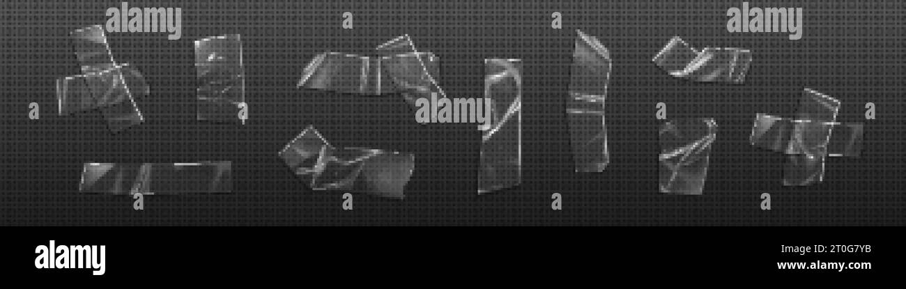 Plastic transparent duct tape paper sticker vector. Glue strip ...