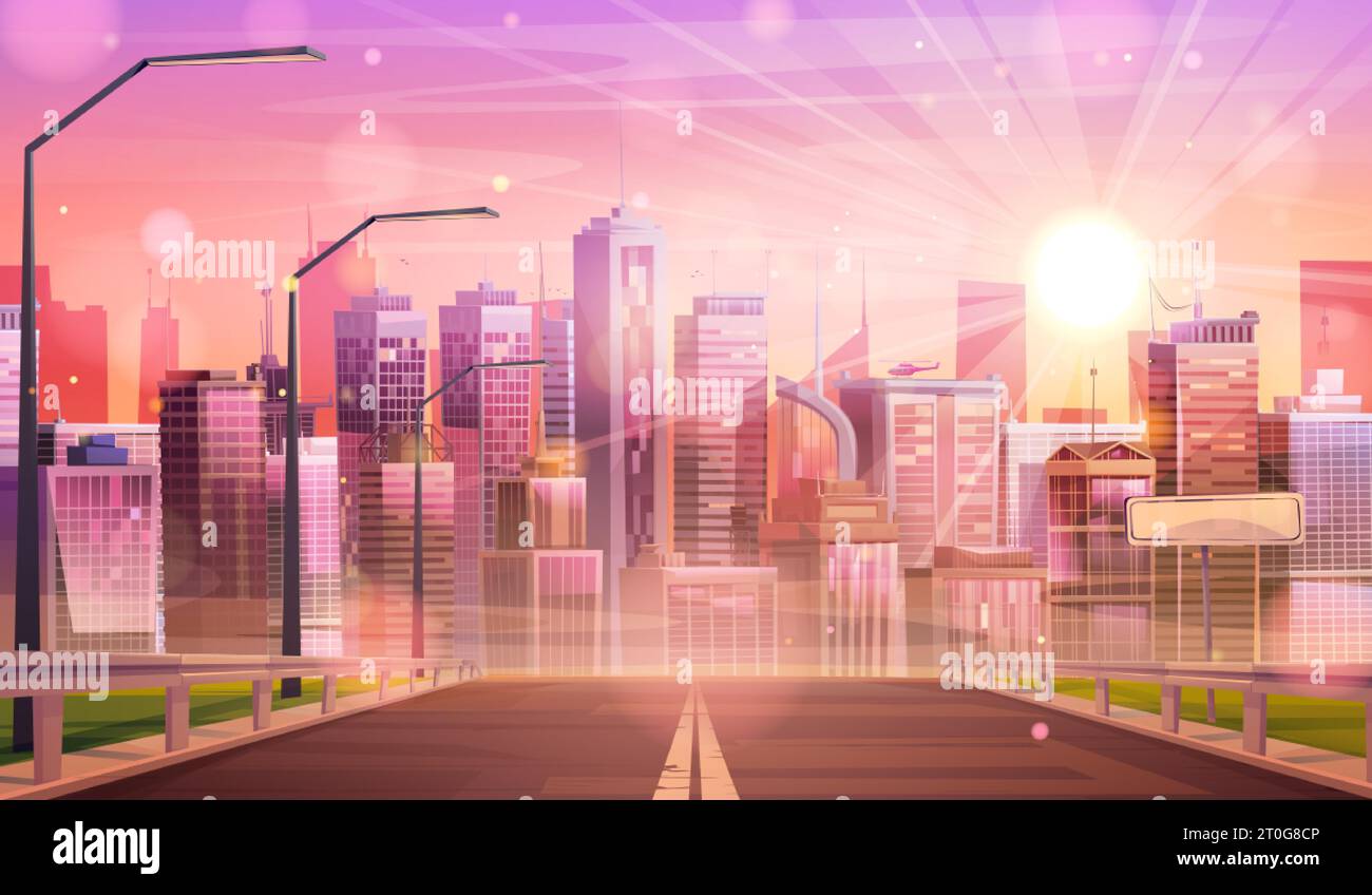 Anime Future City Background