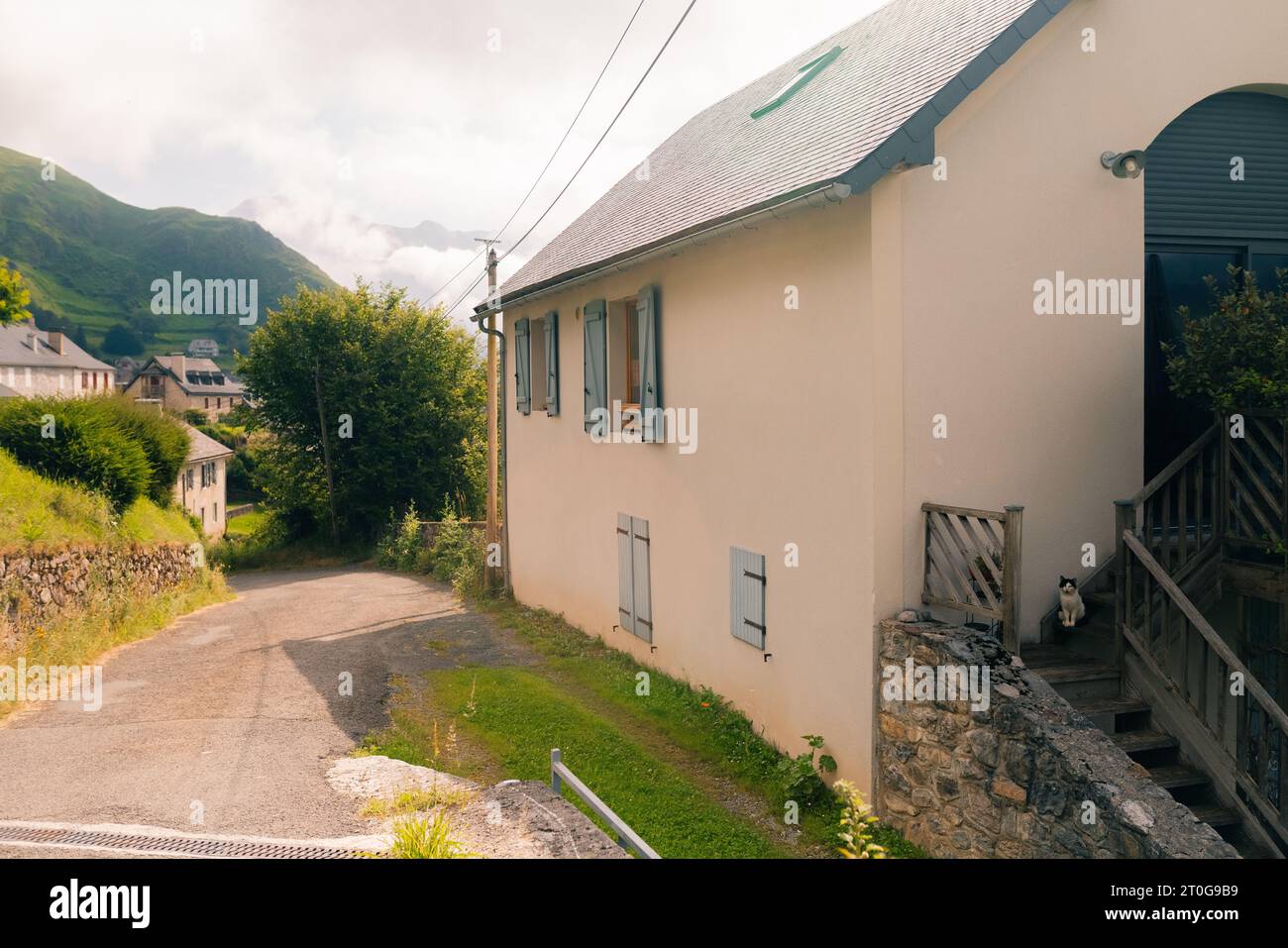 Elizondo, Navarre, Spain - August 24 2023 - view of the square in the ...