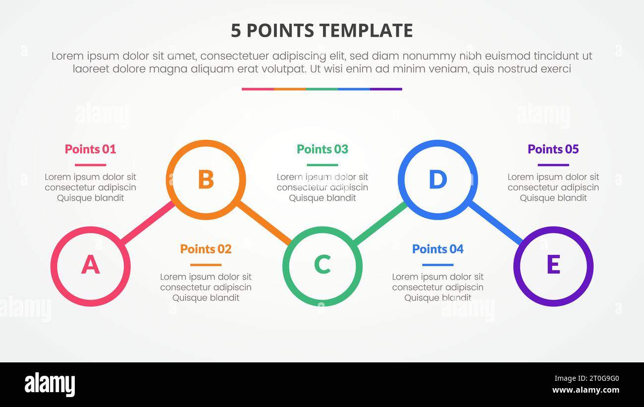 5 points stage template infographic concept for slide presentation with ...