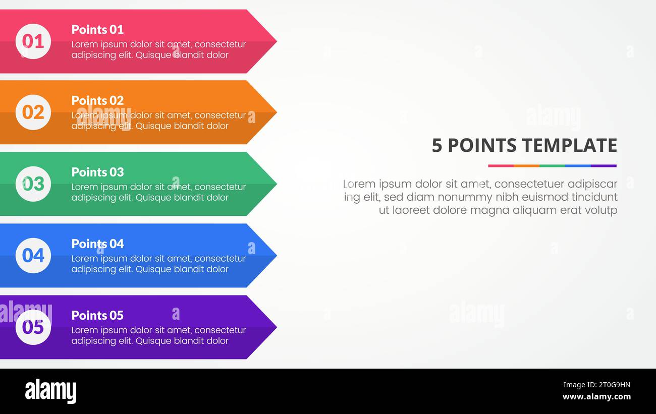 5 points stage template infographic concept for slide presentation with ...
