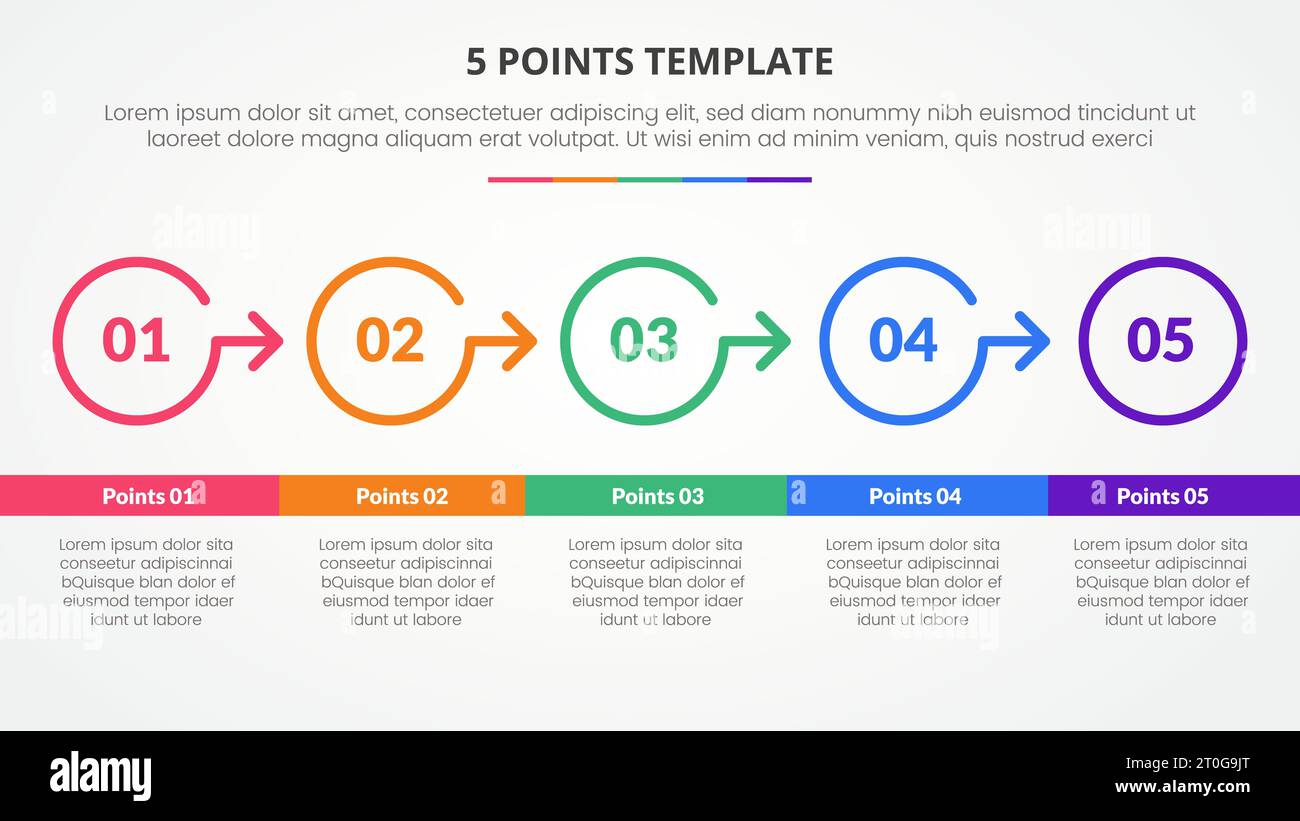5 points stage template infographic concept for slide presentation with ...