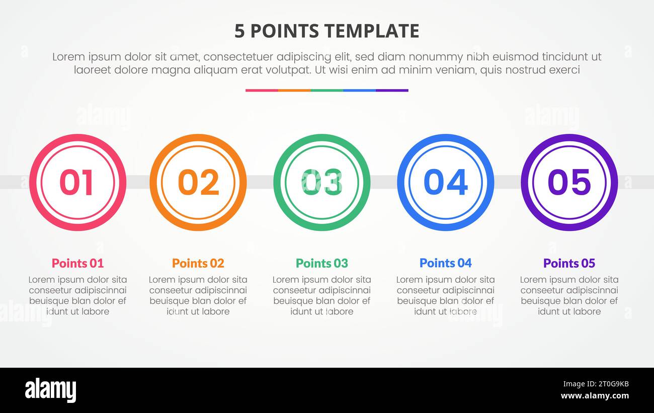 5 points stage template infographic concept for slide presentation with ...