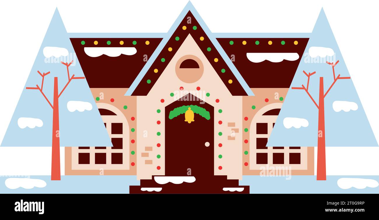 christmas house isolated Stock Vector Image & Art - Alamy