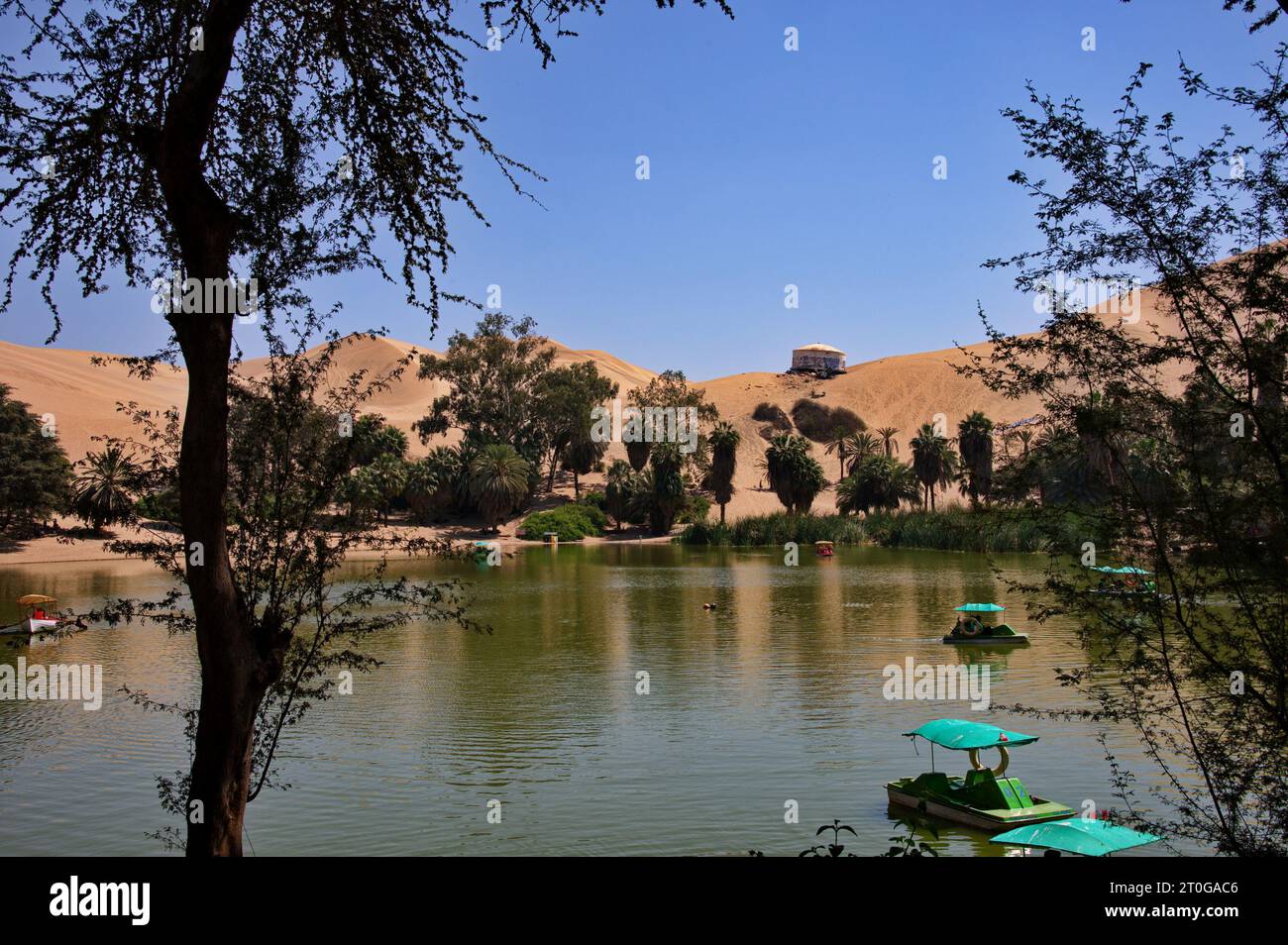 Scenic view of Huacachina oasis in Peru Stock Photo - Alamy