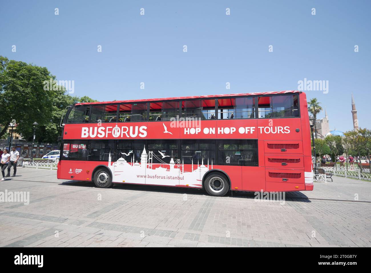 Istanbul Turkey 12 may 2023. Red Big Bus Double decker tourist Tour bus ...