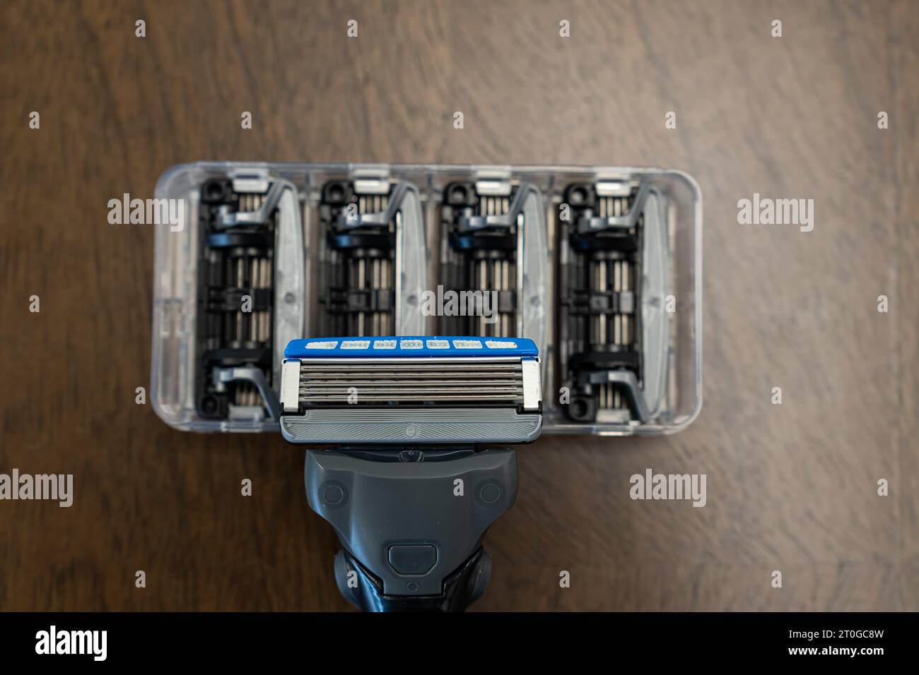 Razor Blade Shaving razor and cartridges Stock Photo - Alamy
