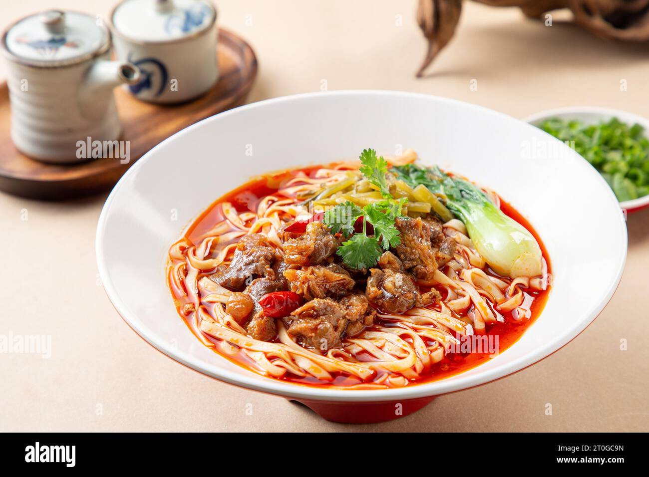 A bowl of Pork Intestines Noodles Stock Photo - Alamy