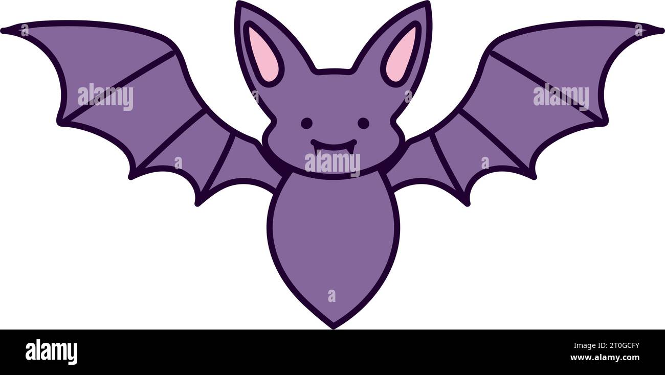 halloween purple bat flying Stock Vector Image & Art - Alamy