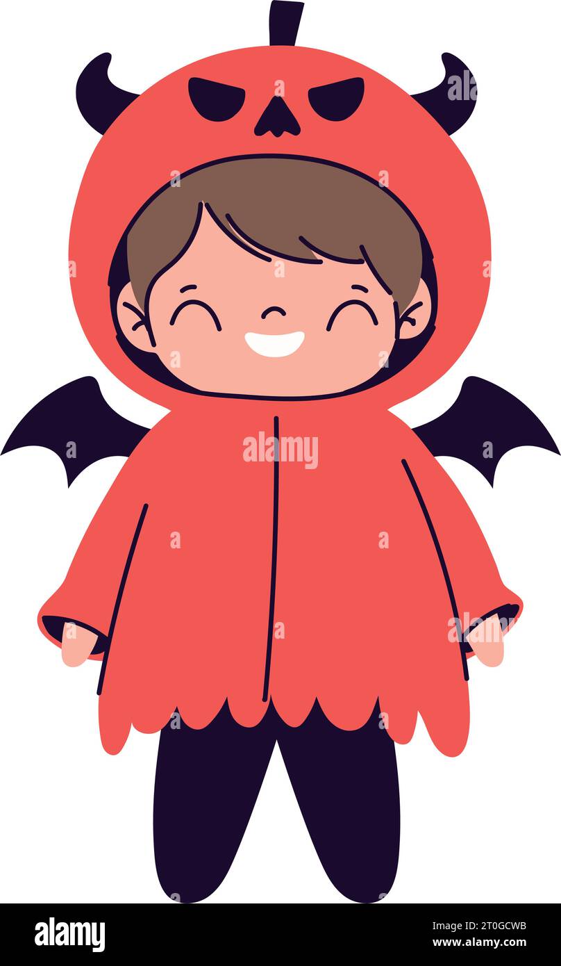 halloween boy dressed as a devil Stock Vector Image & Art - Alamy