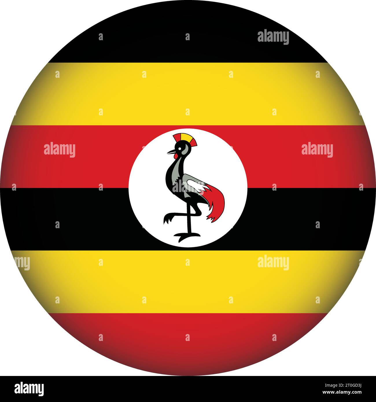 Uganda Flag Round Shape Stock Vector Image & Art - Alamy