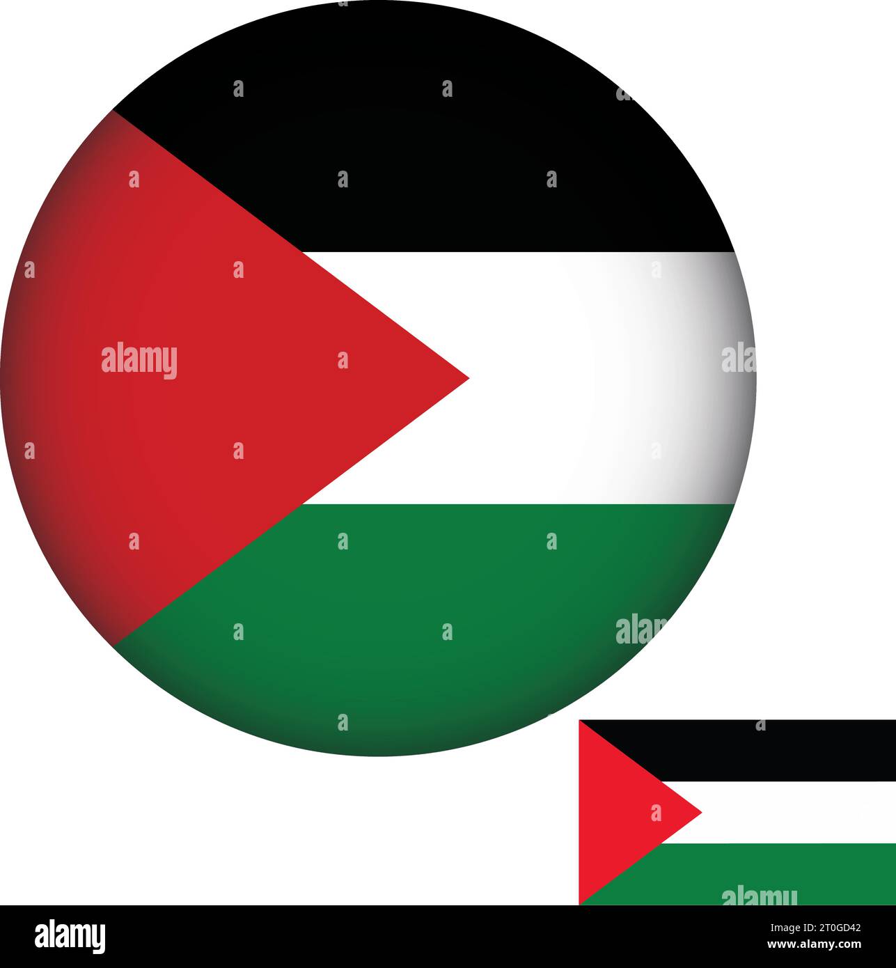 Palestine Flag Round Shape Stock Vector Image & Art - Alamy