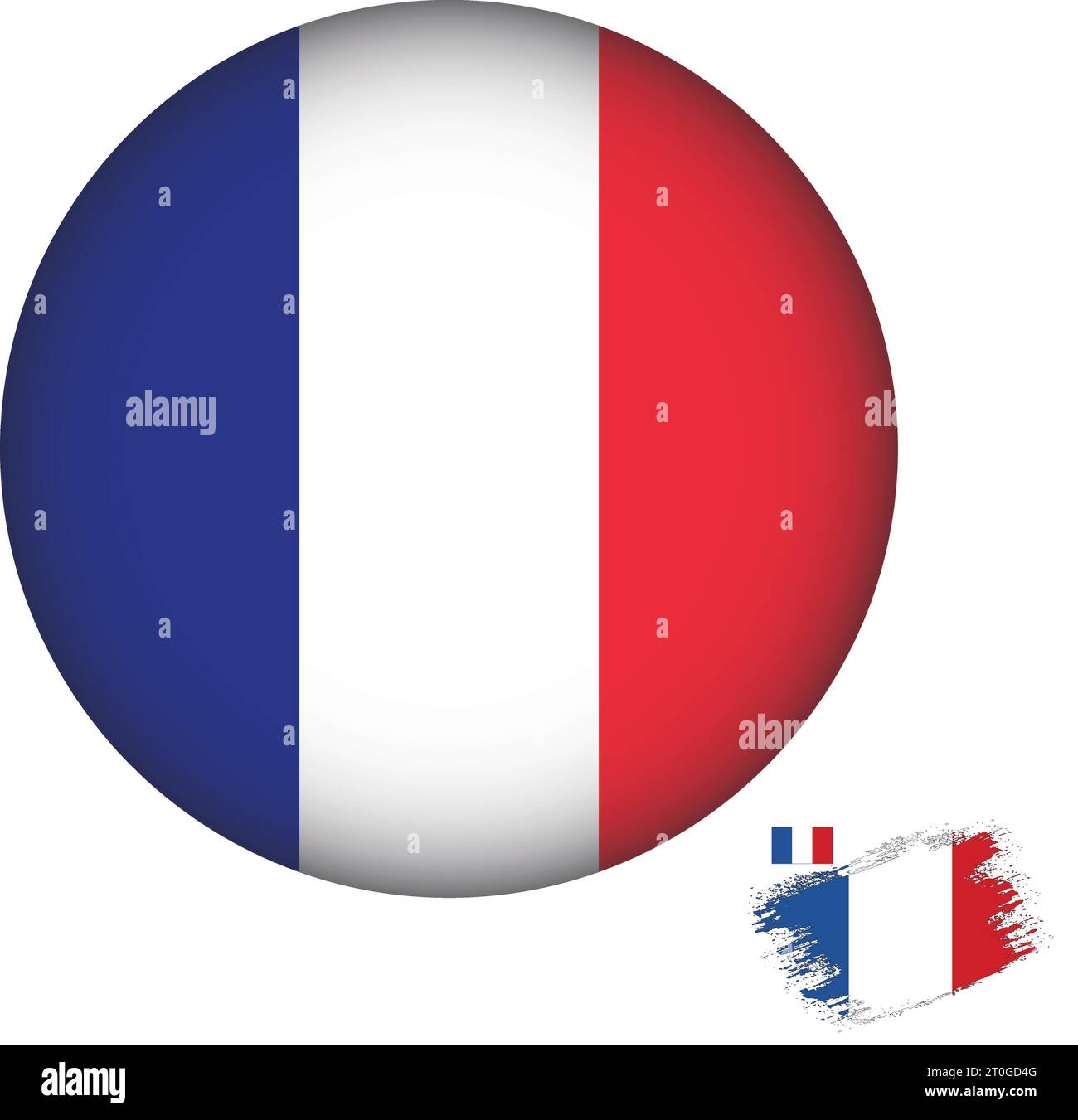 France Flag Round Shape Stock Vector Image & Art - Alamy