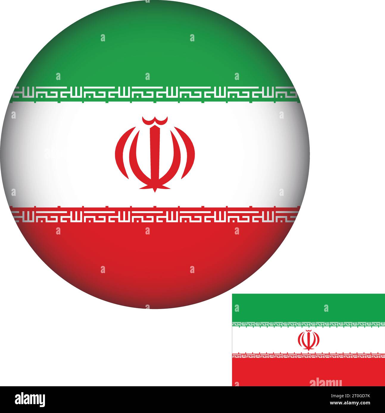 Iran Flag Round Shape Stock Vector Image & Art - Alamy