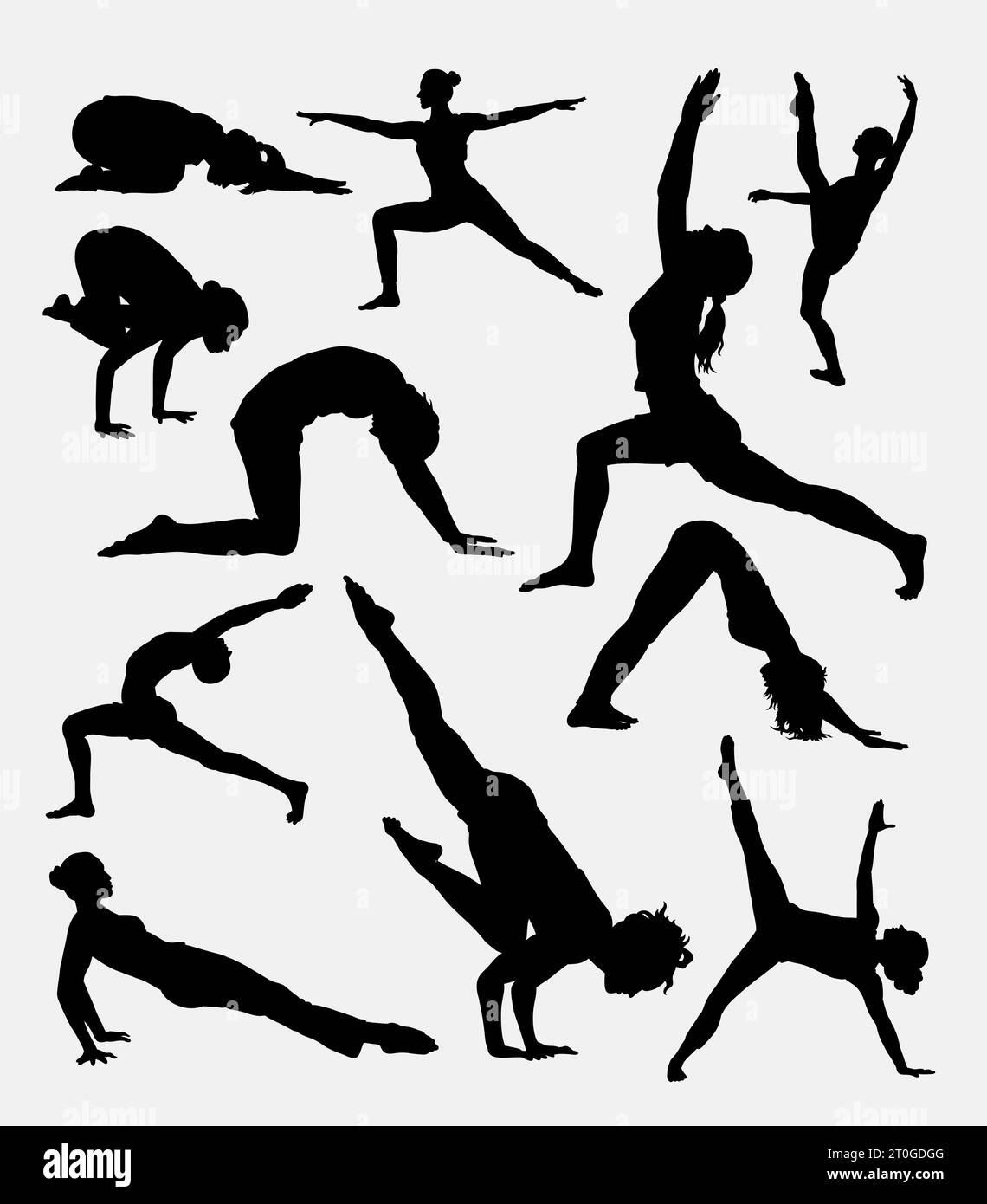 female sport training silhouette Stock Vector Image & Art - Alamy