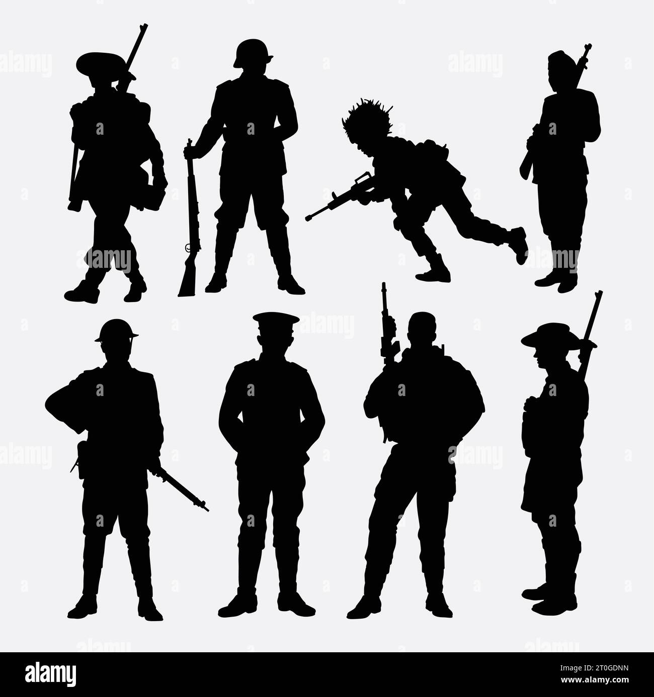 army soldier pose black silhouette Stock Vector Image & Art - Alamy
