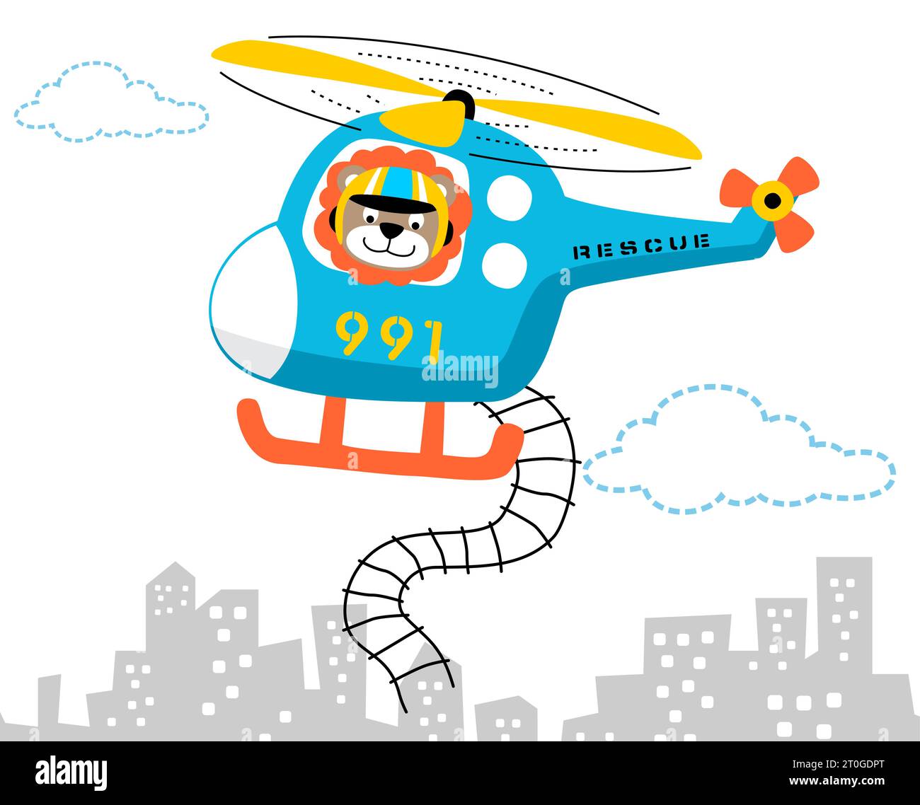 Ladder helicopter Stock Vector Images - Alamy