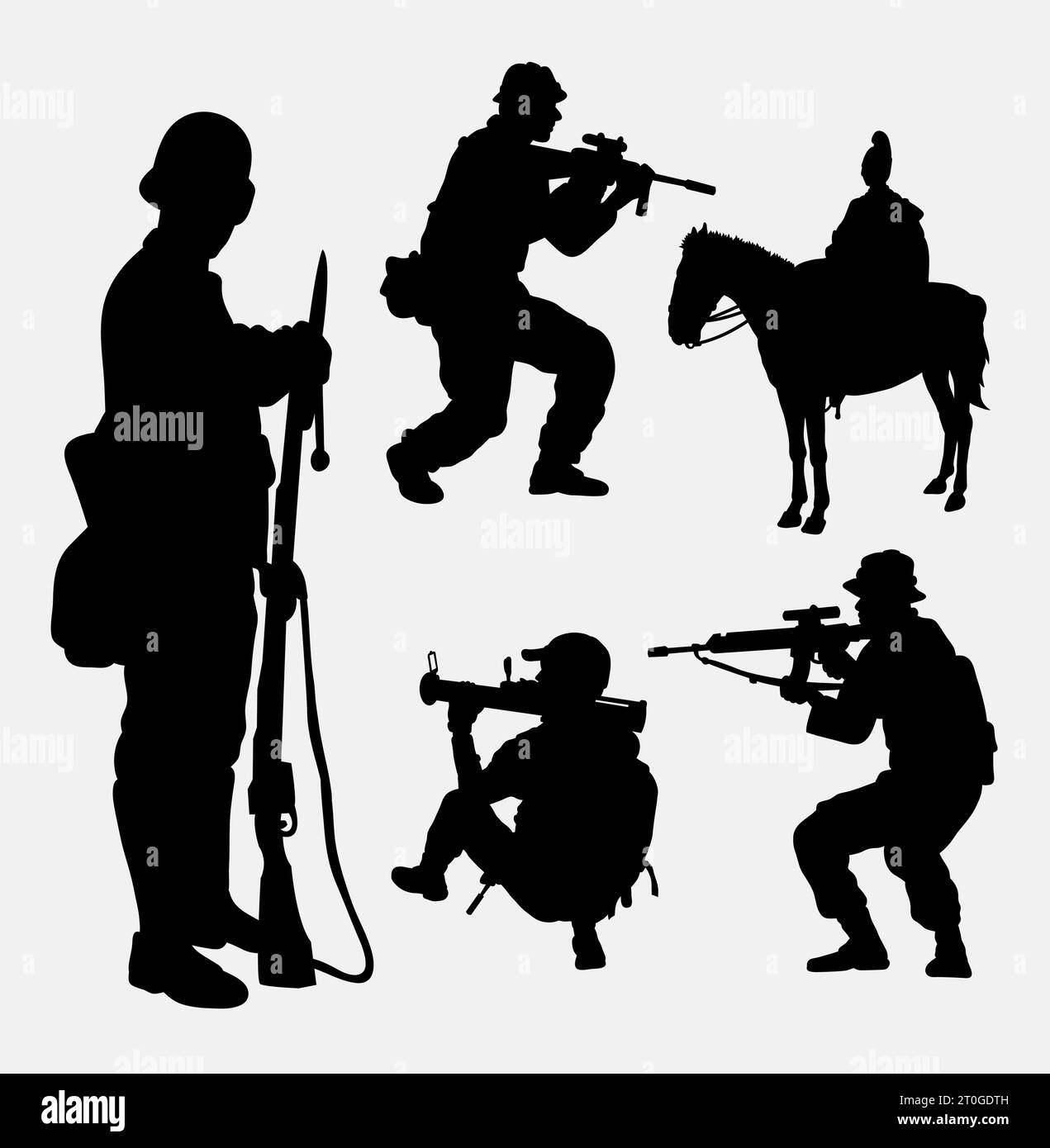 Army officer silhouette hi-res stock photography and images - Alamy