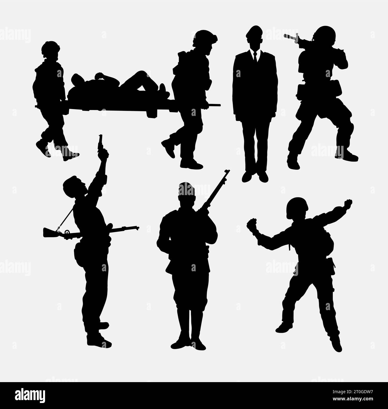 army soldier in war silhouette Stock Vector Image & Art - Alamy