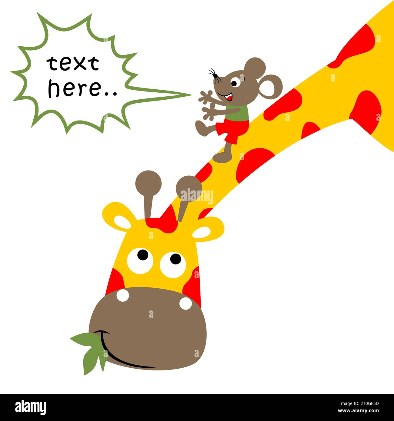 Cartoon giraffes illustration hi-res stock photography and images - Alamy