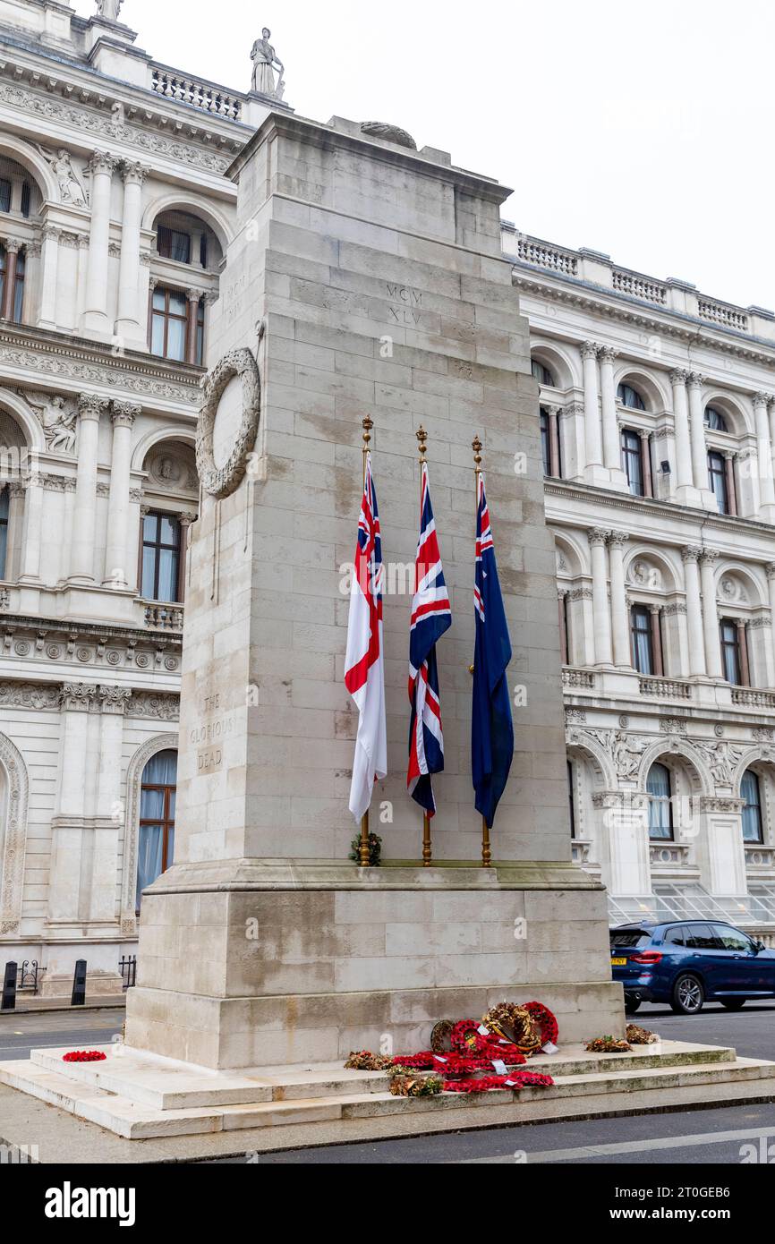 The Cenotaph in Whitehall London, remembrance for those who lost their ...