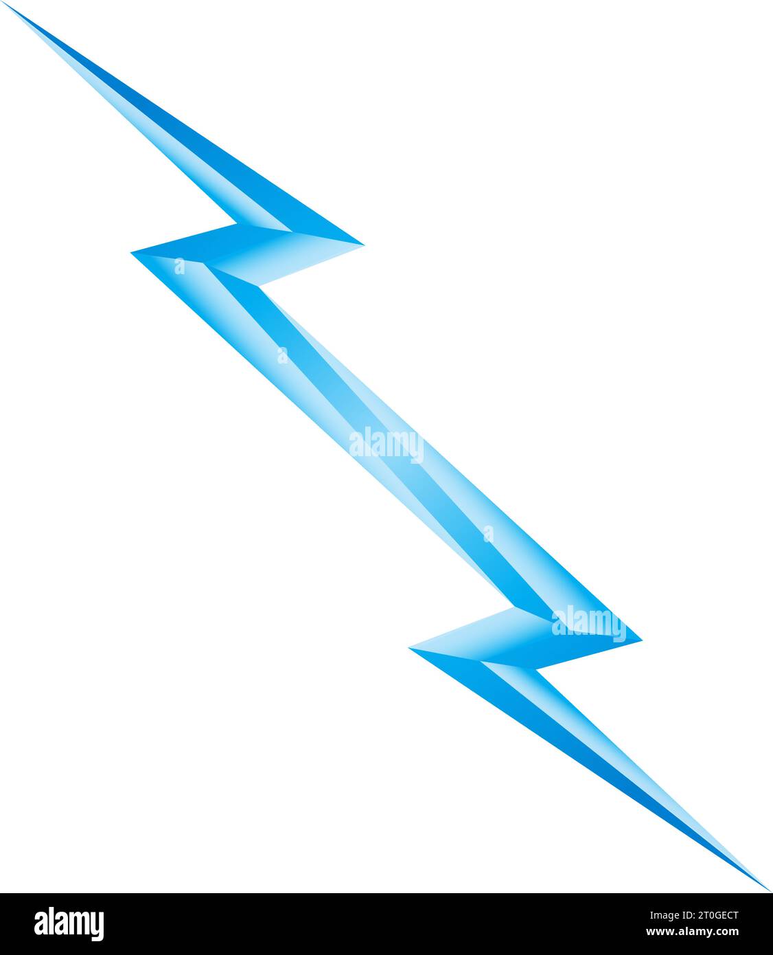 Blue Lightning Symbol on White Backdrop. Power Energy Sign. Electricity ...