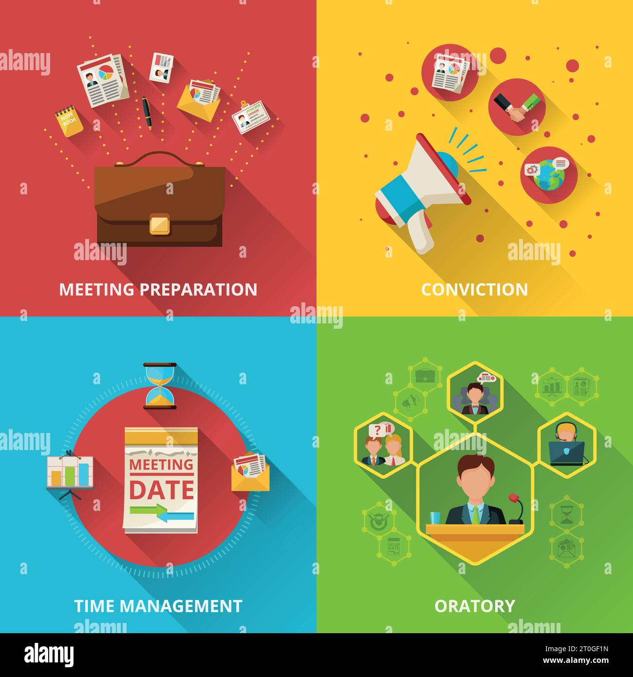 Meeting design concept set with preparation conviction management and ...