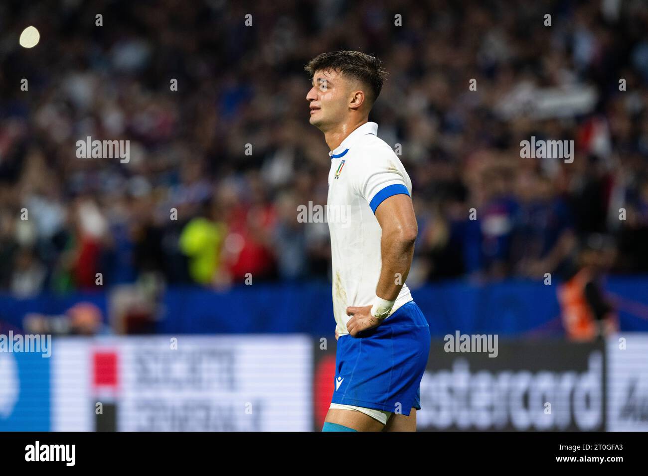 Lorenzo Pani (ITA) after the 2023 Rugby World Cup Pool A match between ...