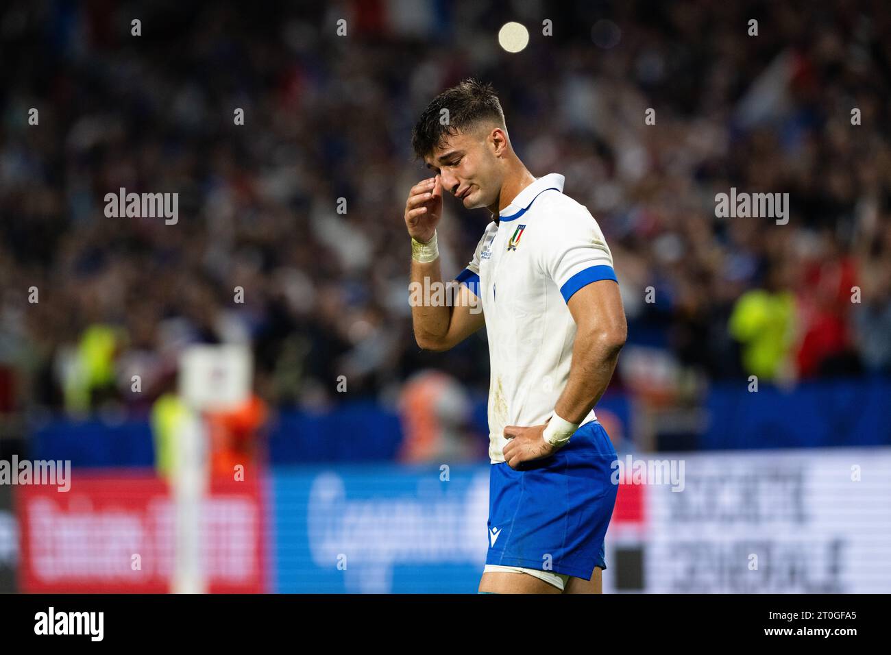 Lorenzo Pani (ITA) after the 2023 Rugby World Cup Pool A match between ...