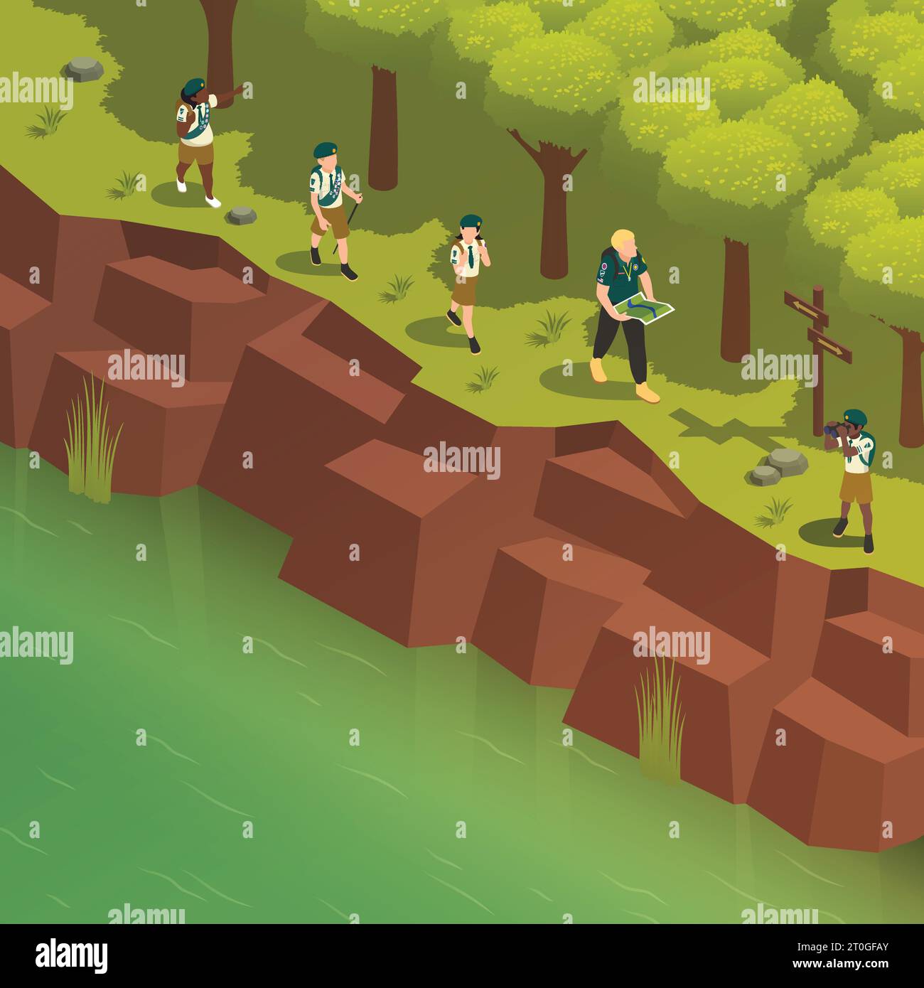 Scout training camp Stock Vector Images - Alamy