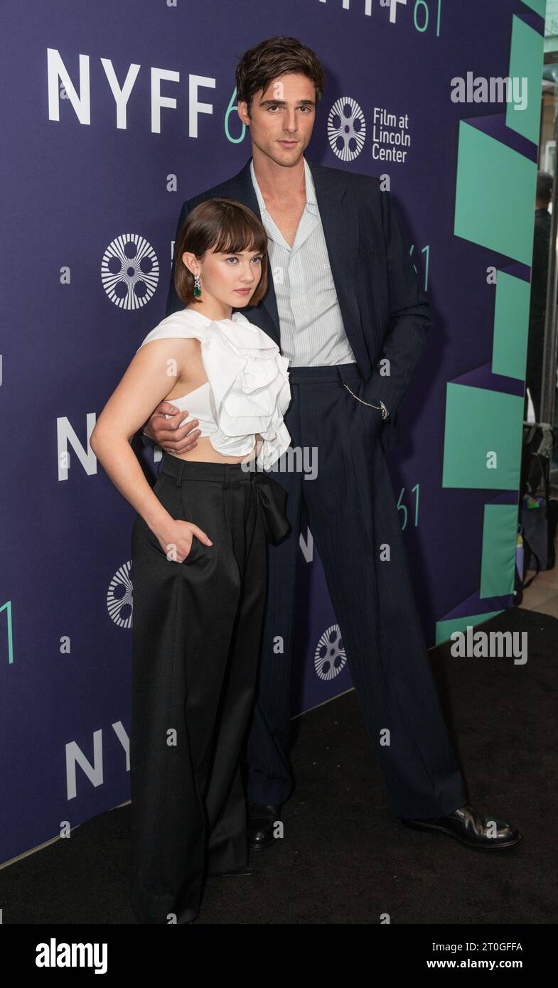 Actress Cailee Spaeny and actor Jacob Elordi attend screeining of movie ...