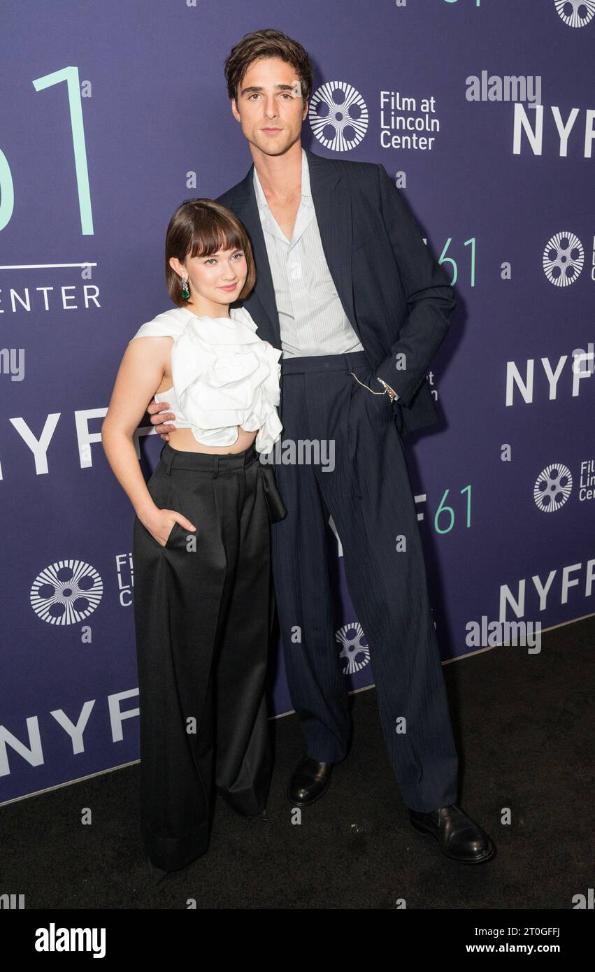 Actress Cailee Spaeny and actor Jacob Elordi attend screeining of movie ...