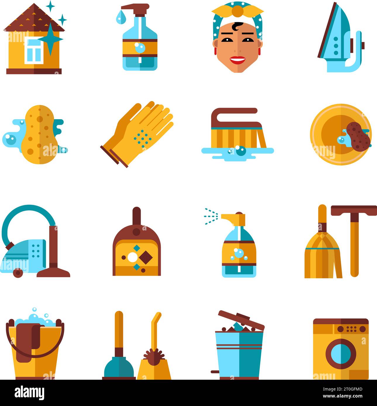 Housekeeping accessories and equipments cleaning washing ironing flat ...