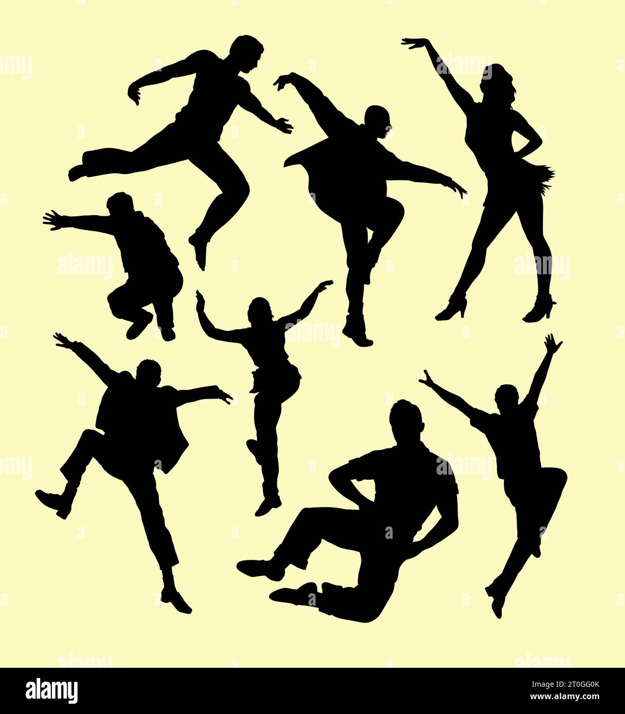 dancer and sport training silhouette Stock Vector Image & Art - Alamy