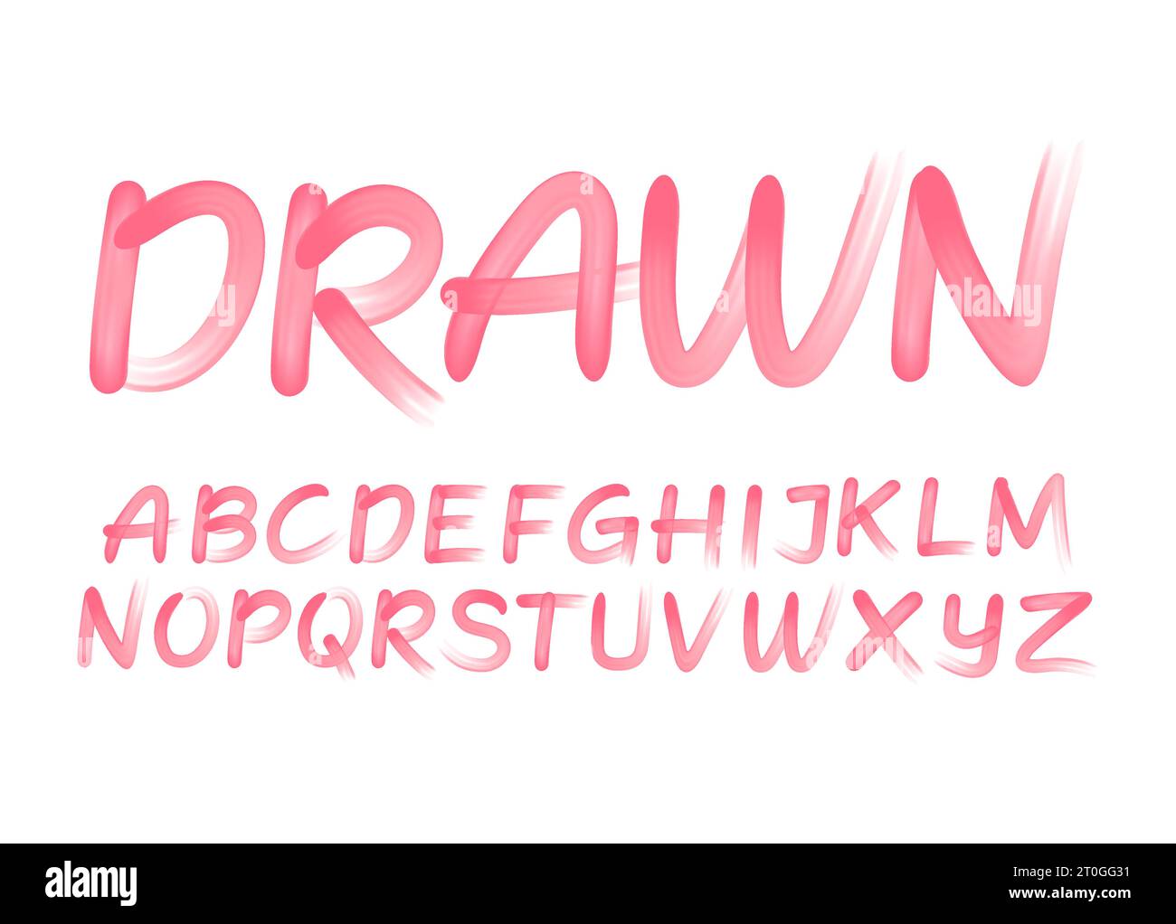 Hand lettering alphabet hi-res stock photography and images - Alamy