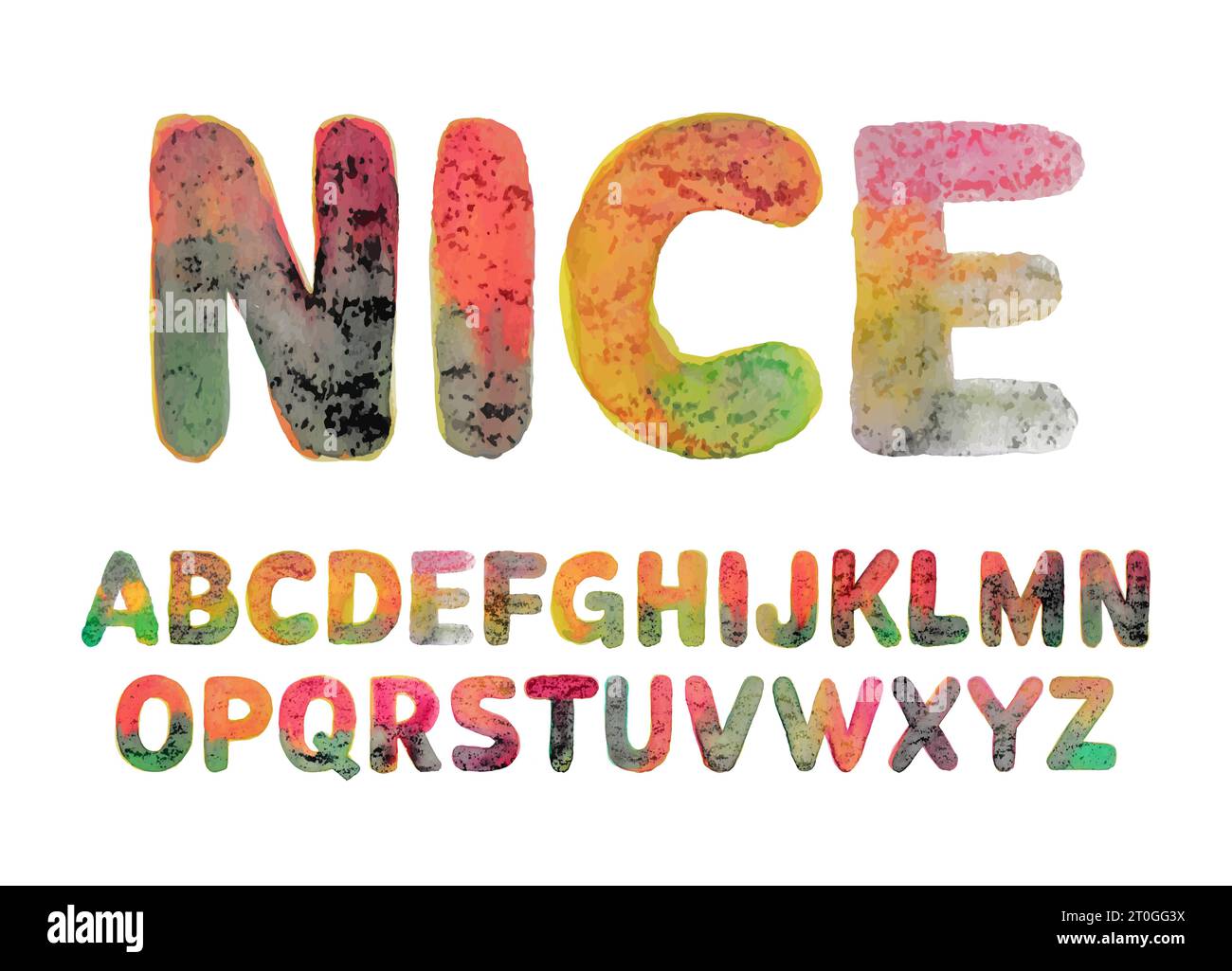 Hand lettering alphabet hi-res stock photography and images - Alamy