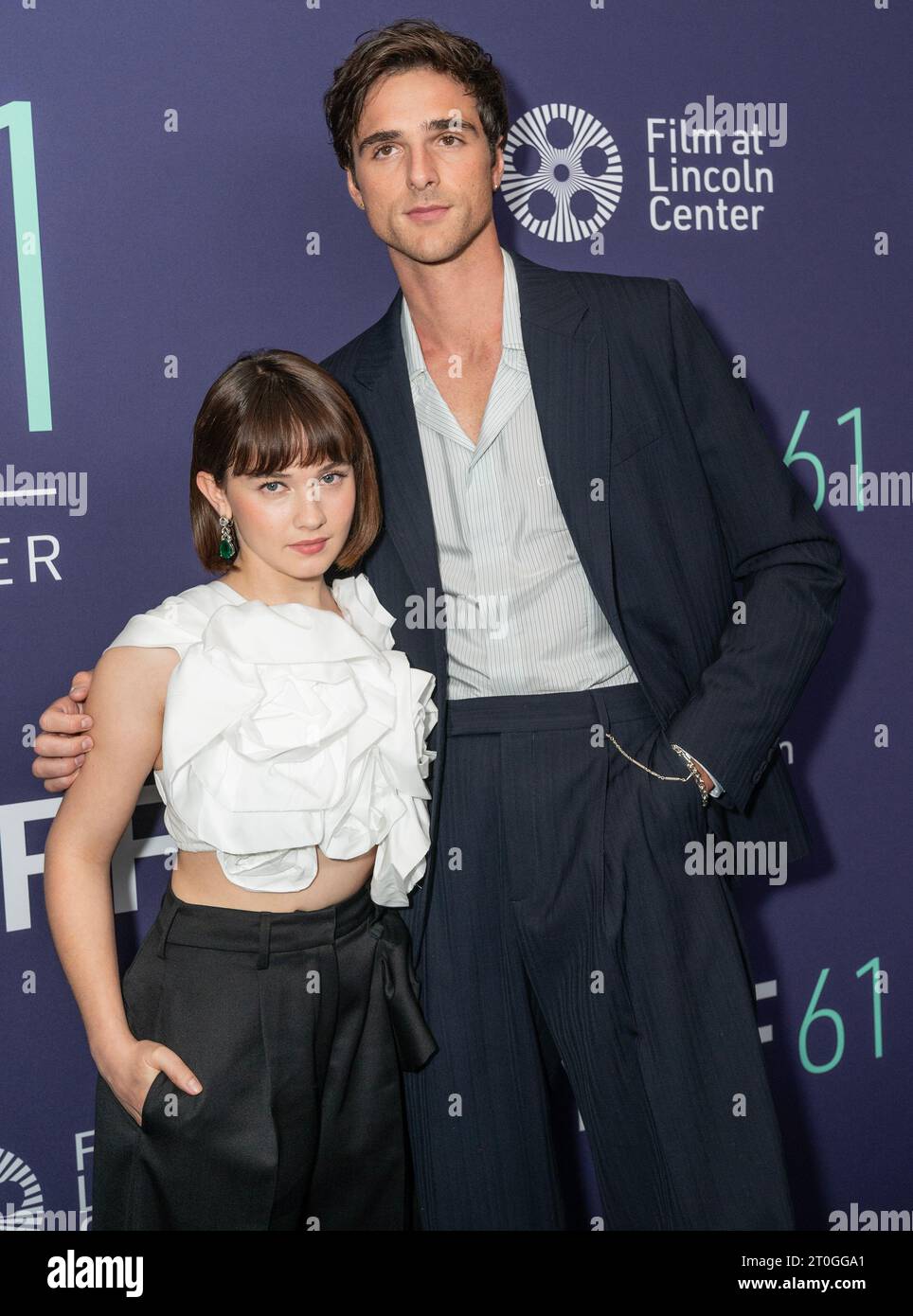 New York, USA. 06th Oct, 2023. Actress Cailee Spaeny and actor Jacob ...