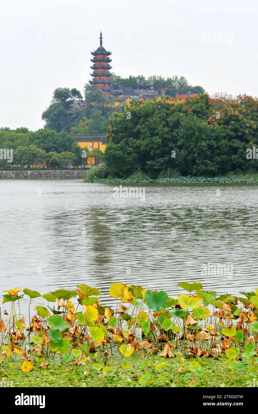 Photo of Jinshan Temple, the famous ancient Chinese building, located ...