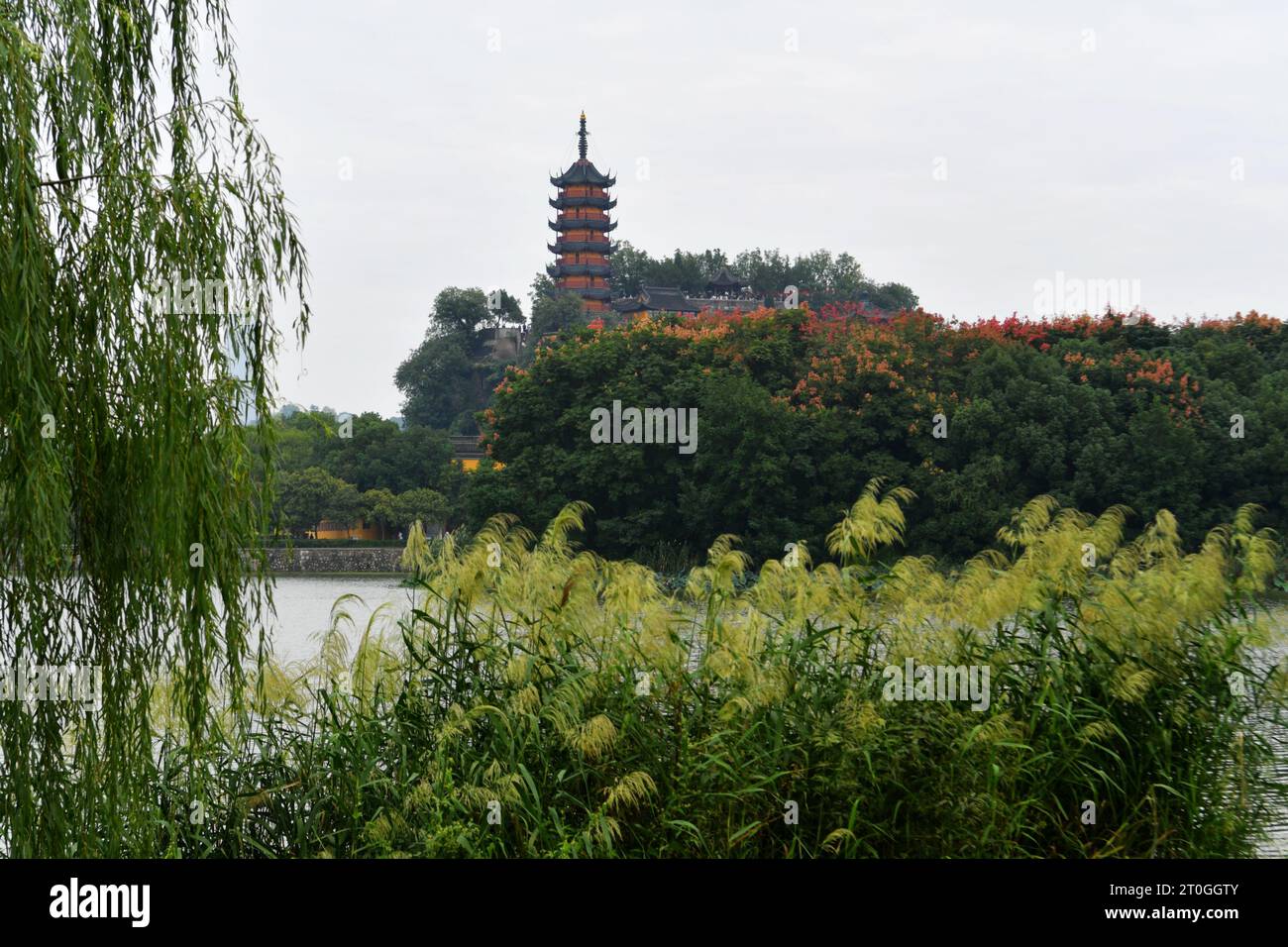 Photo of Jinshan Temple, the famous ancient Chinese building, located ...