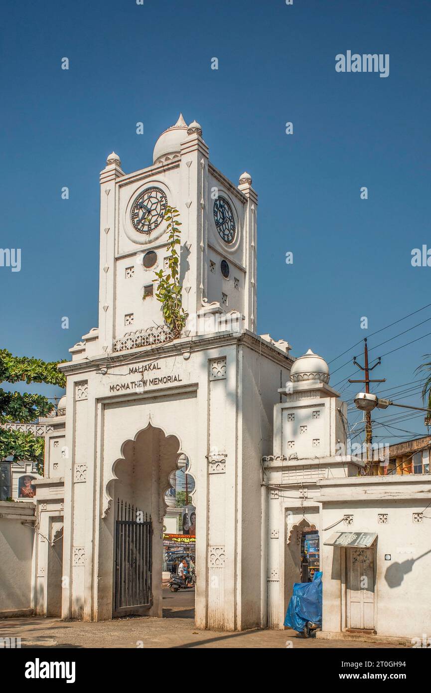01 23 2013 Vintage Old heritage architecture of Clock tower on Maliakal ...