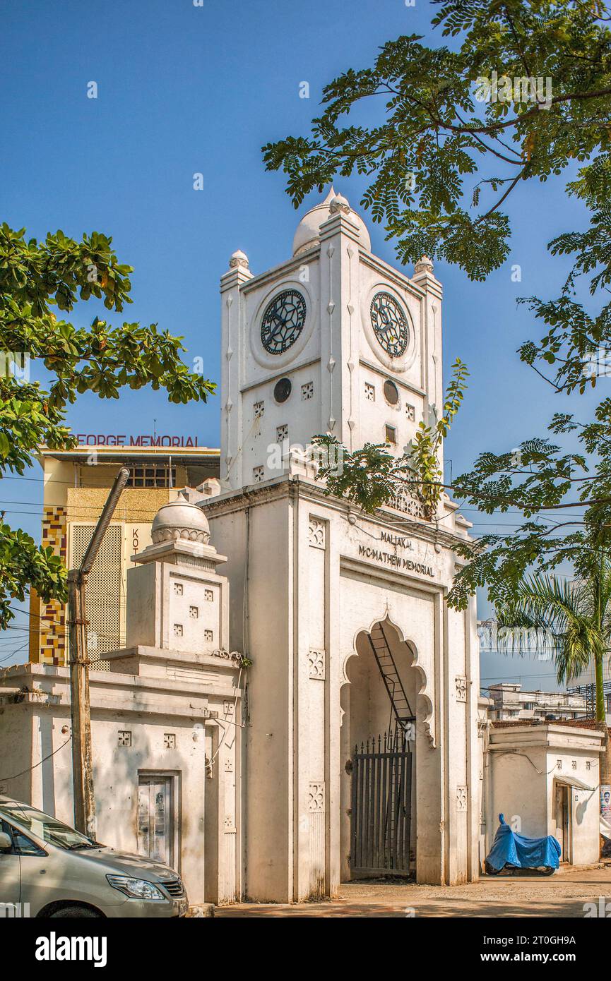 01 23 2013 Vintage Old heritage architecture of Clock tower on Maliakal ...