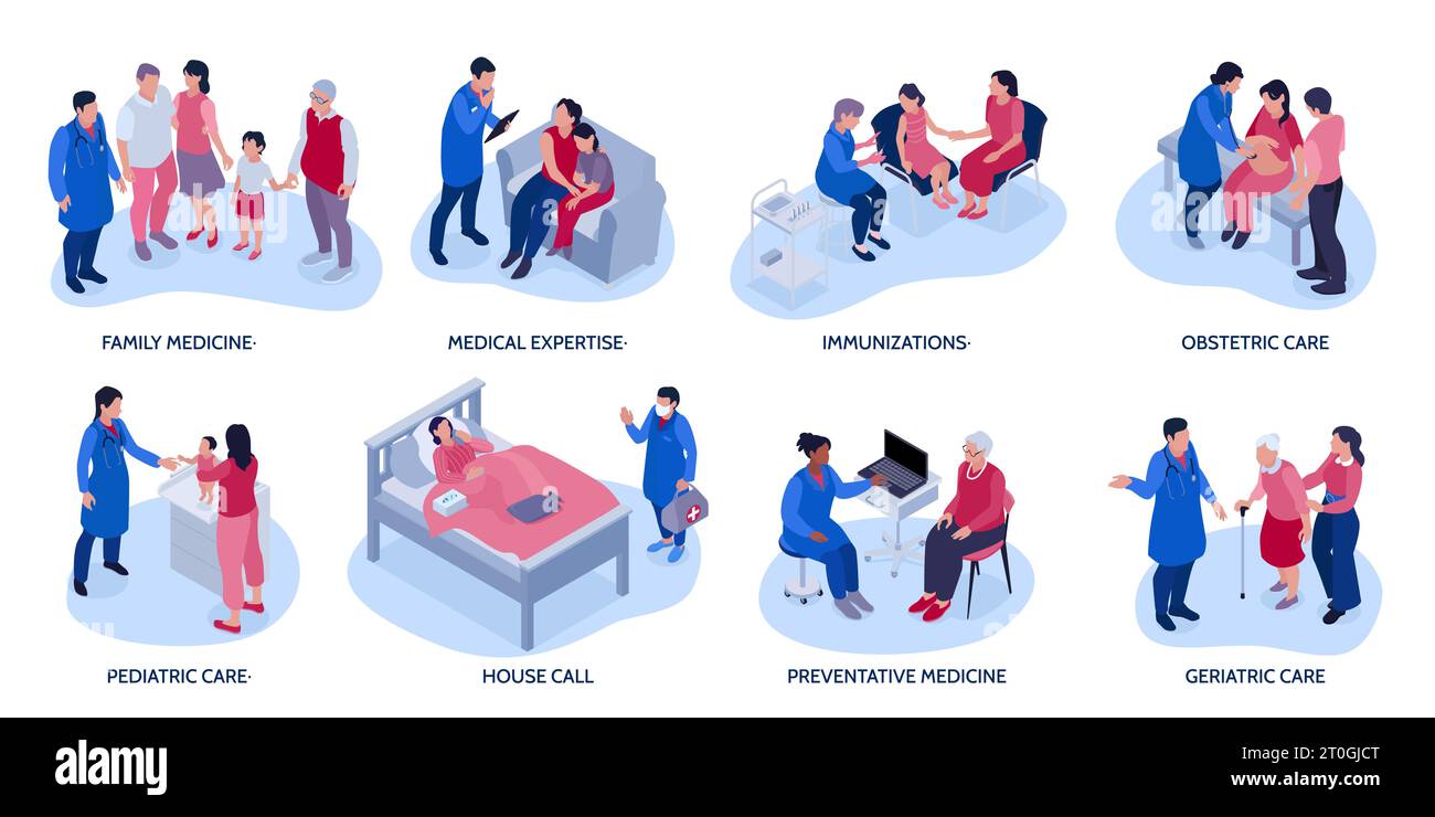Isometric family doctor set with isolated round compositions of family ...