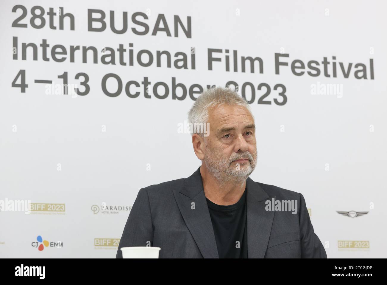 07th Oct, 2023. French director Luc Besson in Busan French auteur Luc ...