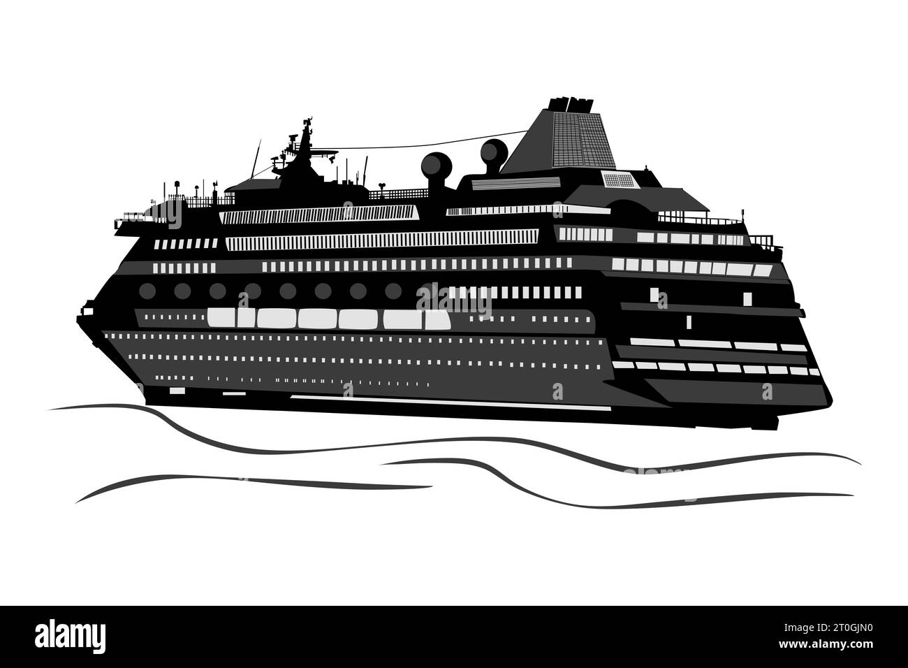 Cruise ship icon. Cruise transatlantic liner ship. Luxury journey ...