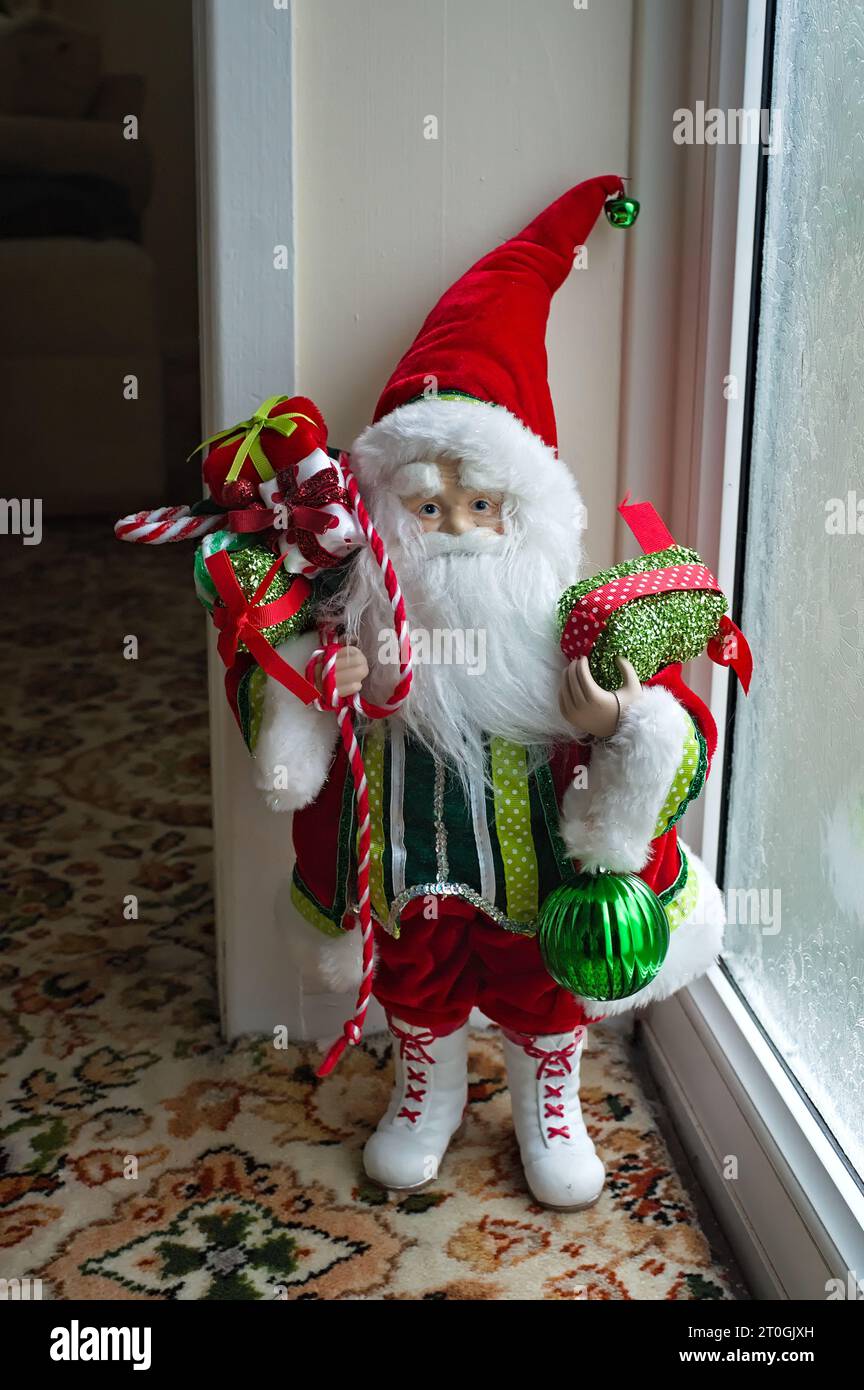 A father Christmas toy at home Stock Photo - Alamy