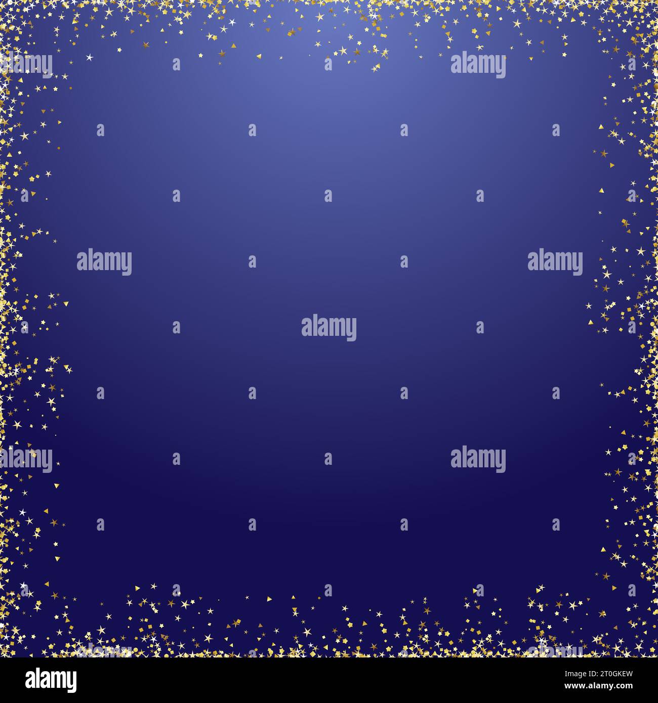 Glittering golden frame. Empty blank with decorative elements. Isolated ...