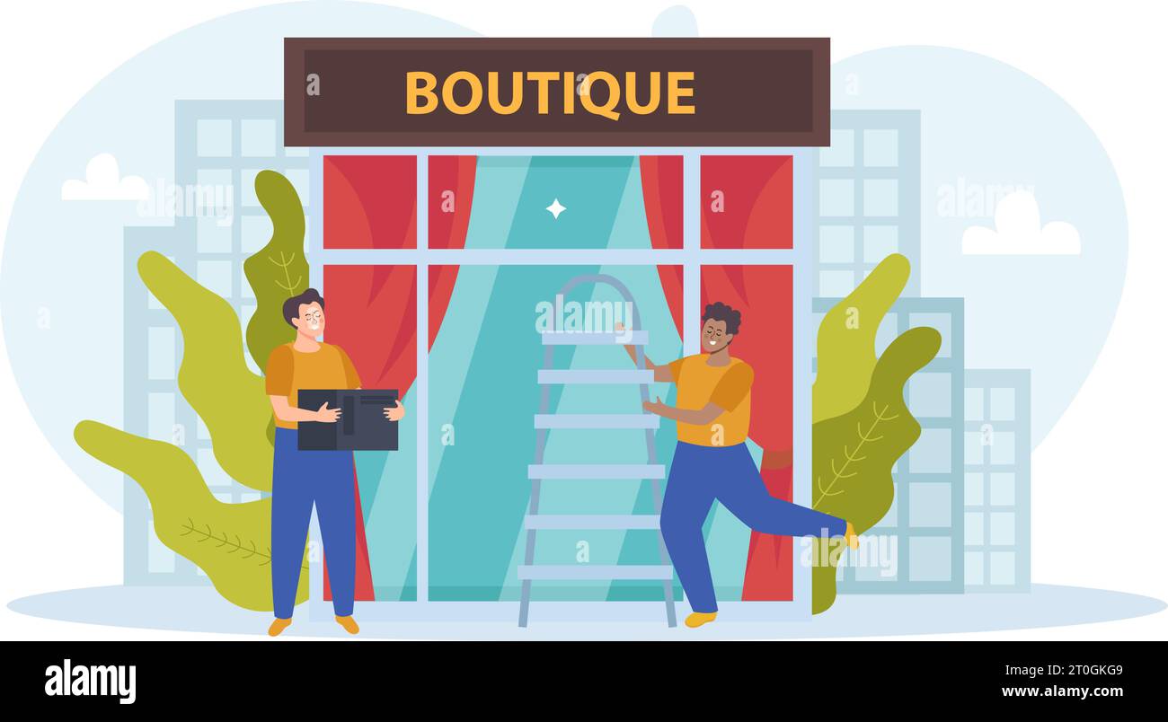 Storefront view Stock Vector Images - Alamy