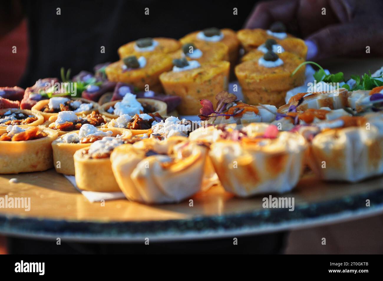 Canapés came with indigenous inspired flavours. Outback herbs and seeds ...